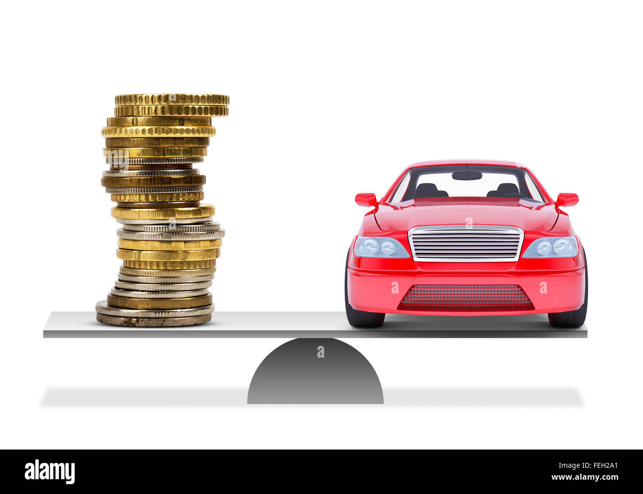 Balance scale coins on Cut Out Stock Images & Pictures - Alamy