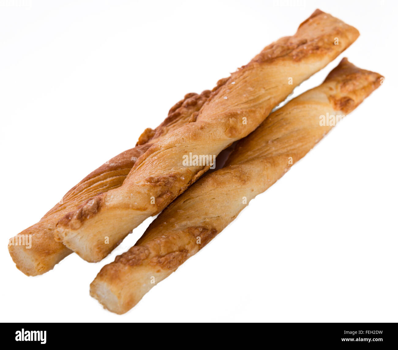 Portion of Pastry Sticks isolated on white background (selective focus ...