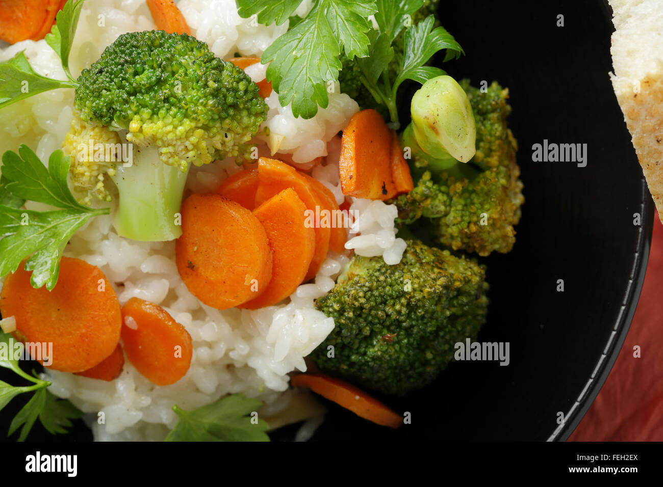 vegetarian rice in bowl, food closeup Stock Photo - Alamy