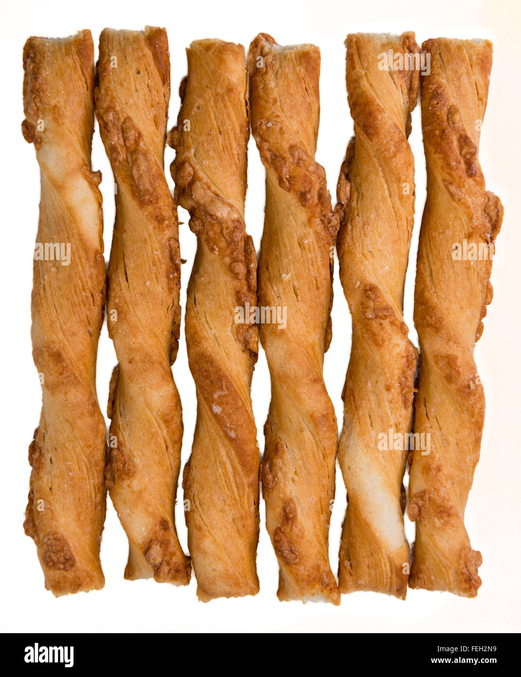 Portion of Pastry Sticks isolated on white background (selective focus ...