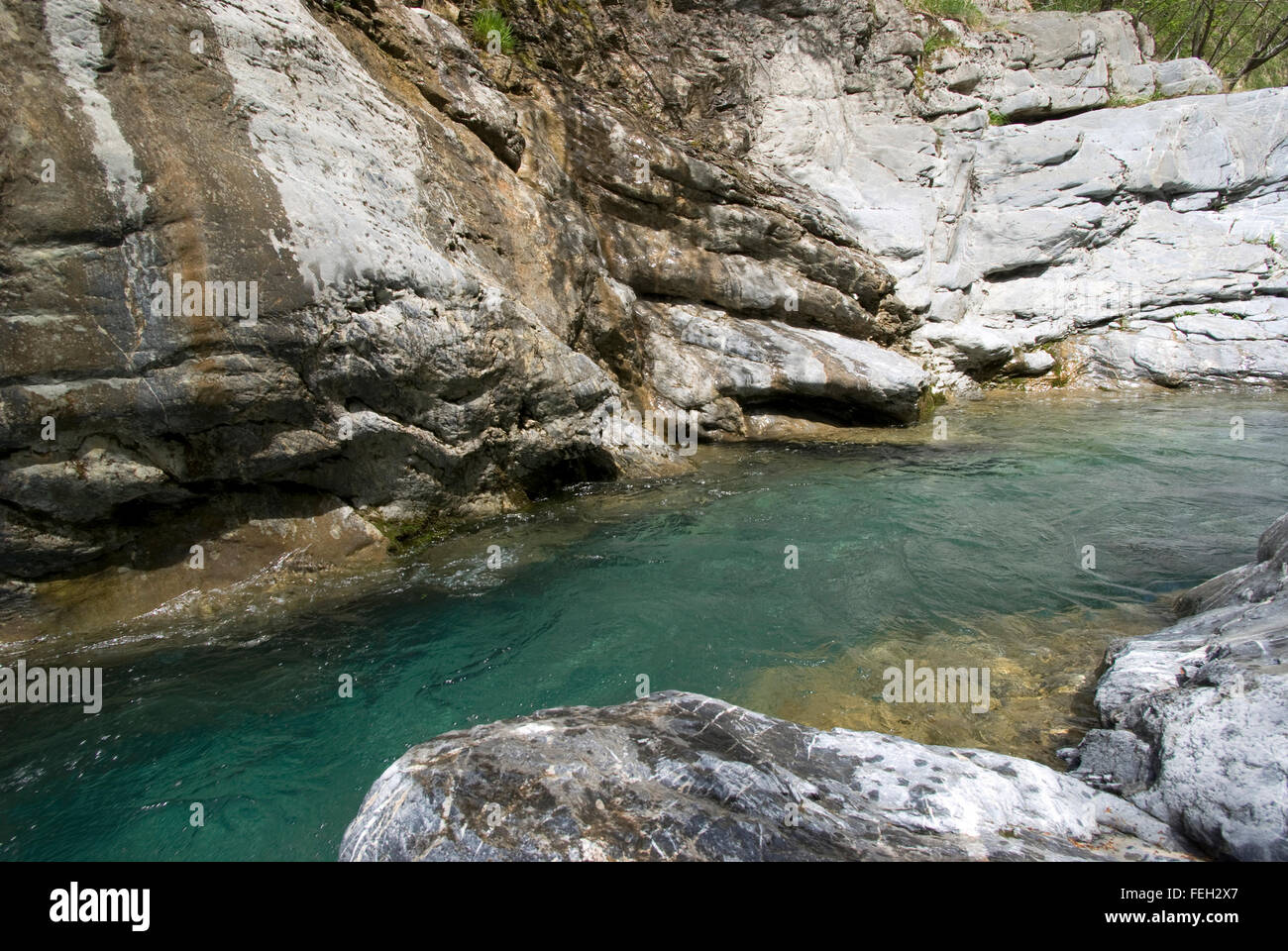 View of a river running over rocks Stock Photo - Alamy