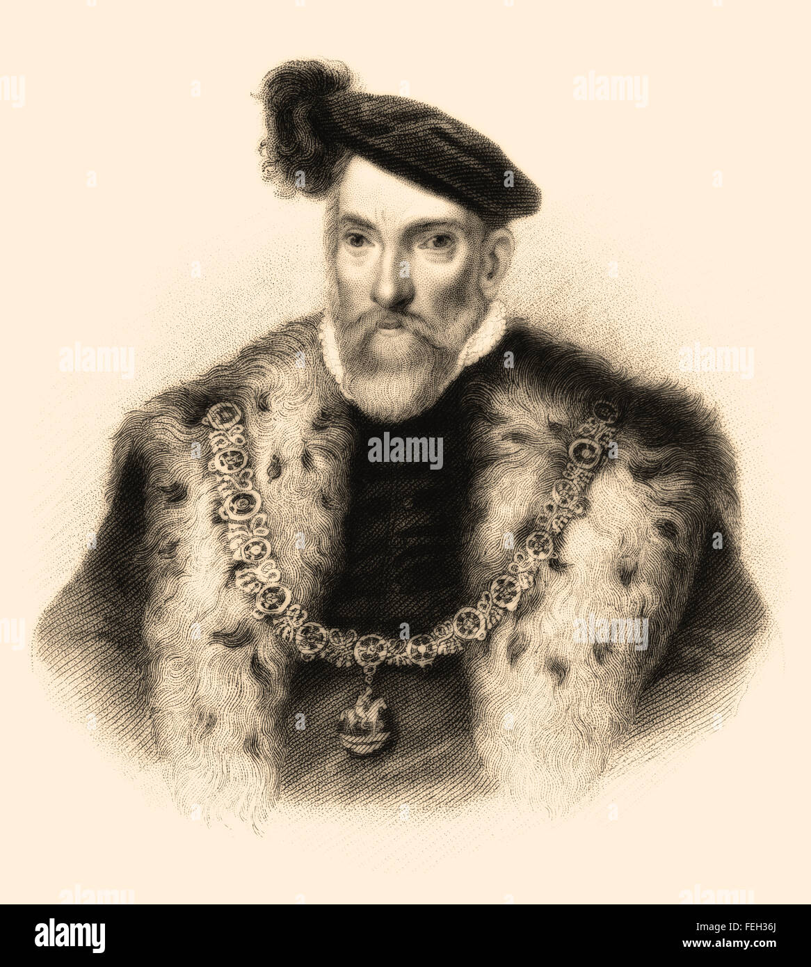 Henry FitzAlan, 19th Earl of Arundel, 1512-1580, an English nobleman ...