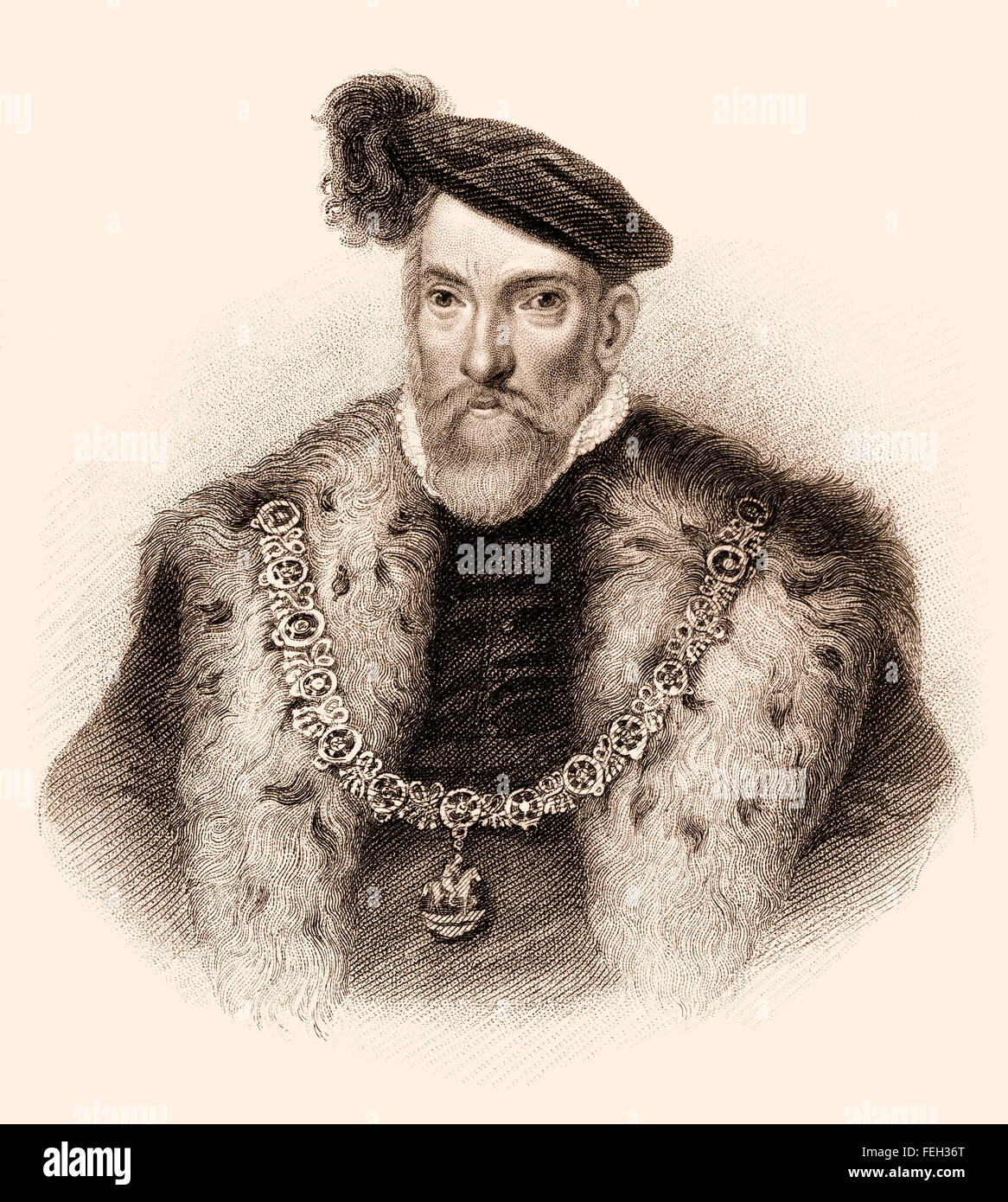 Henry FitzAlan, 19th Earl of Arundel, 1512-1580, an English nobleman ...