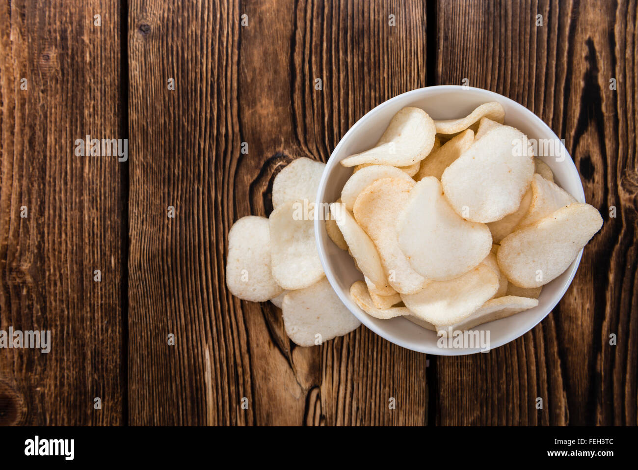 Fresh Krupuk (Prawn Crackers) on vintage wooden background Stock Photo ...