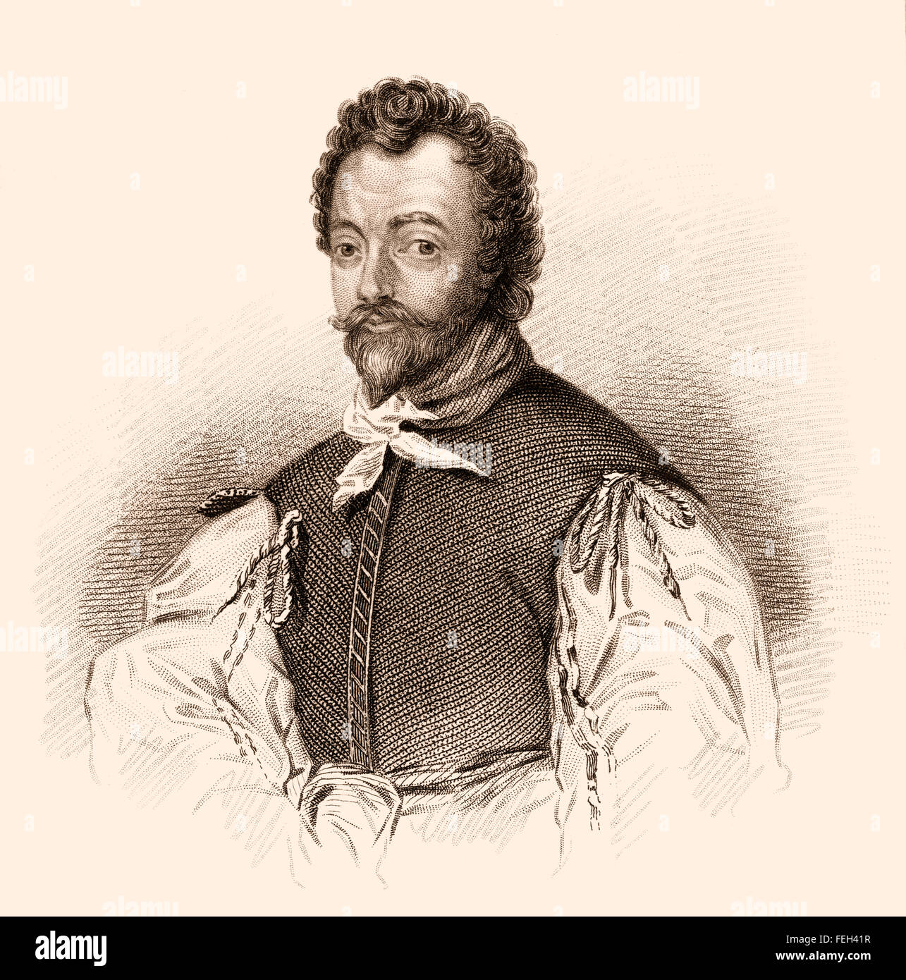 Sir Francis Drake, c. 1540-1596, an English sailor, pirate, explorer ...
