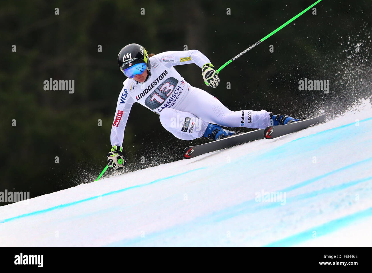 Garmisch-Partenkirchen, Germany. 07th Feb, 2016. Stacey Cook of the USA ...