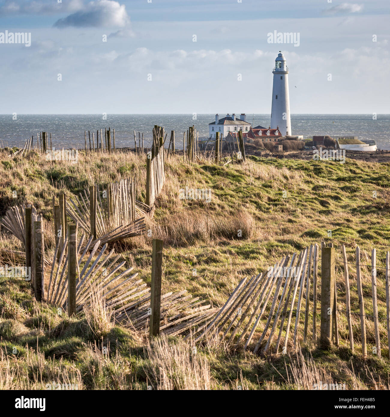 St Mary's Lighthouse. Whitley Bay, Tyne and Wear, England. UK GB Europe ...