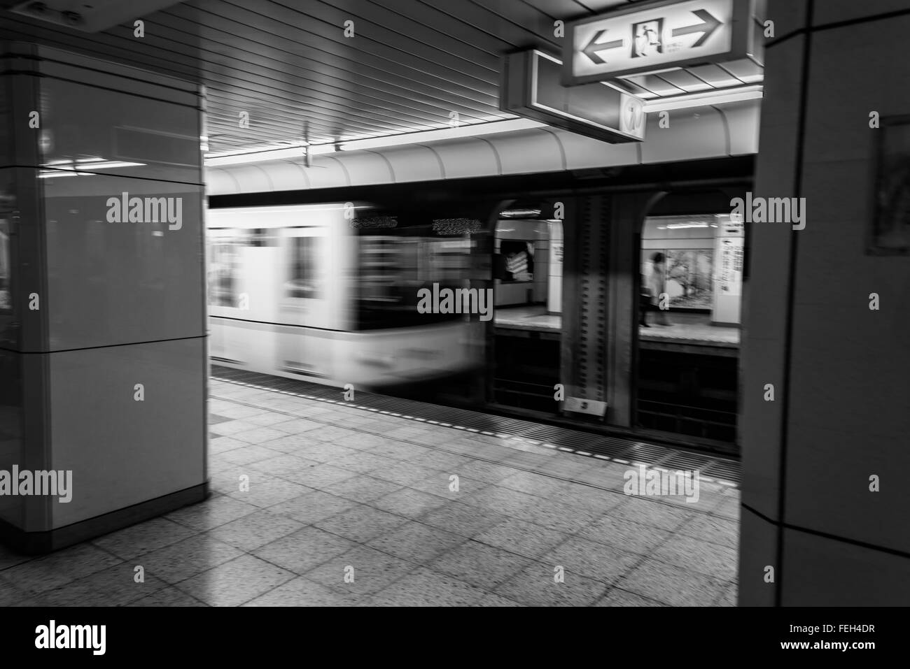 White yellow blue train Black and White Stock Photos & Images - Alamy