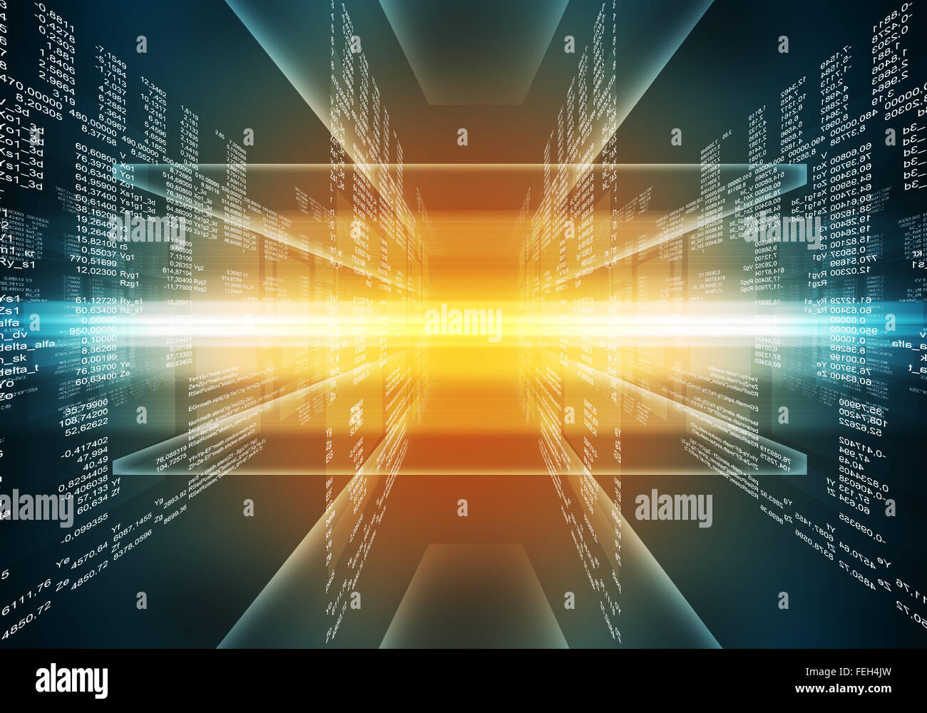 Binary blue and red computer code Stock Photo - Alamy