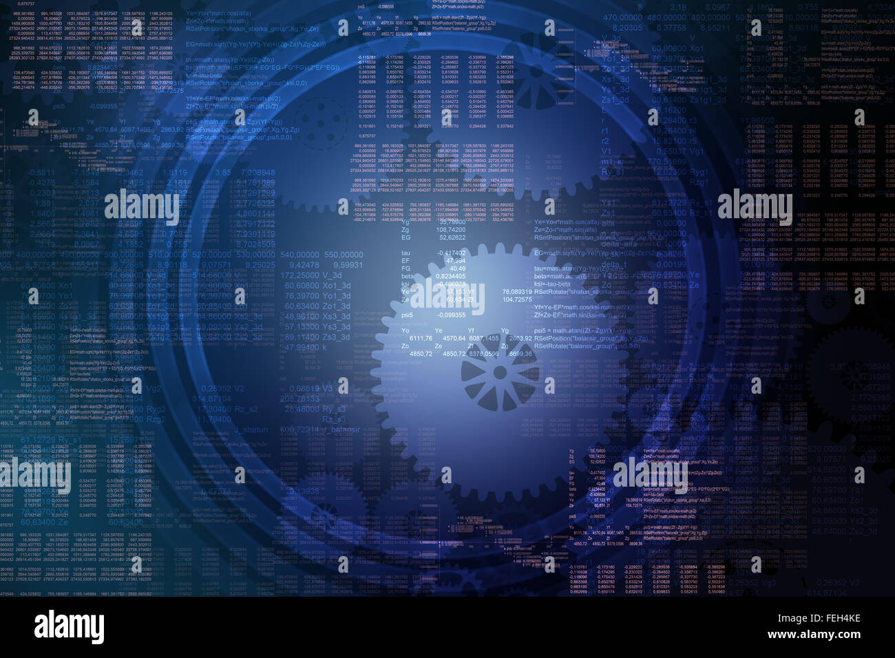 Abstract background with gears Stock Photo - Alamy