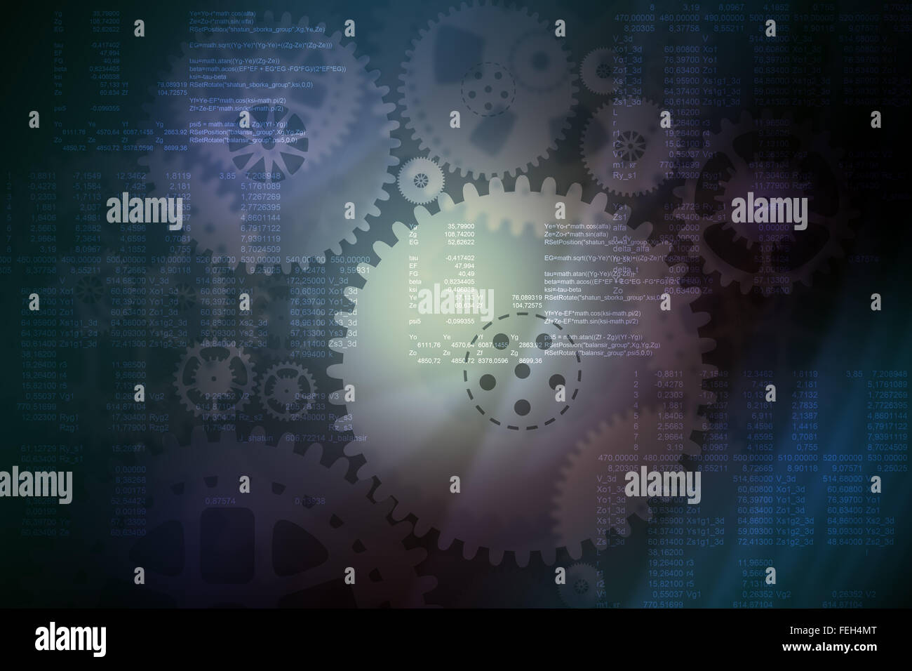 Abstract background with gears Stock Photo - Alamy