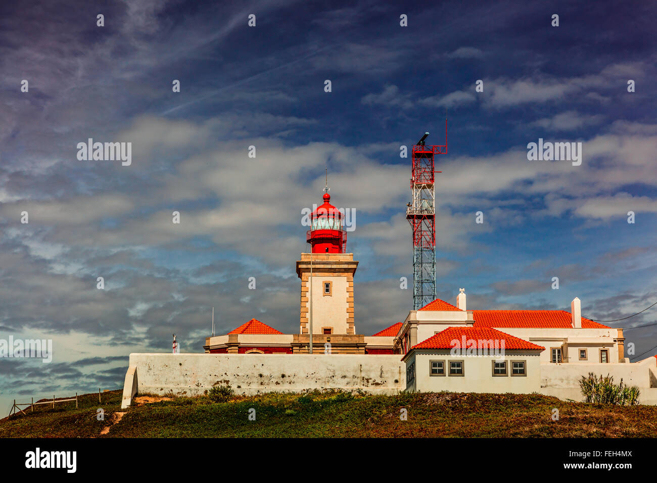 Old lighthouse at the Cabo da Roca in Portugal Stock Photo - Alamy