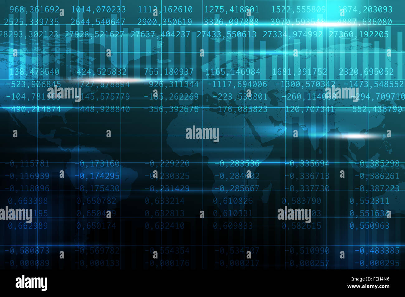 Abstract blue background with map Stock Photo - Alamy