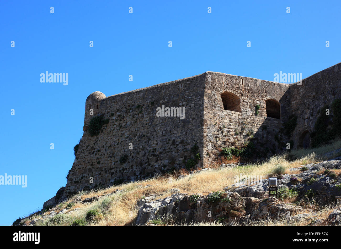 Crete, the Fortezza of Rethymnon Stock Photo - Alamy