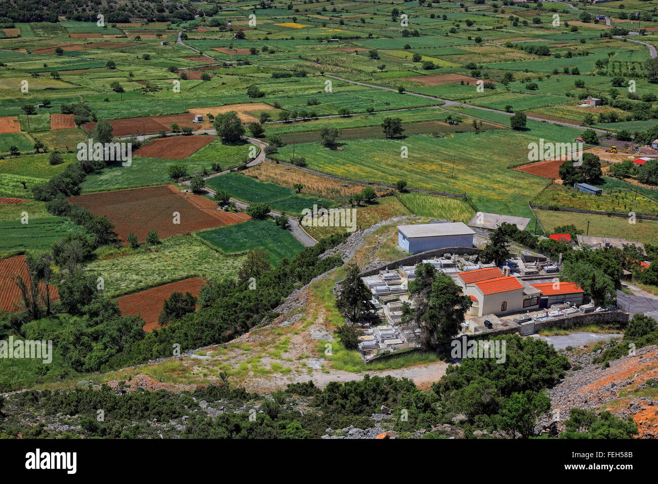 Crete, scenery of the Askyfou plateau, plateau in the Levka Ori area ...