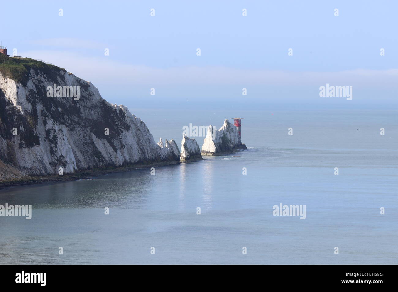 The Needles rocks and lighthouse, Isle of Wight Stock Photo - Alamy