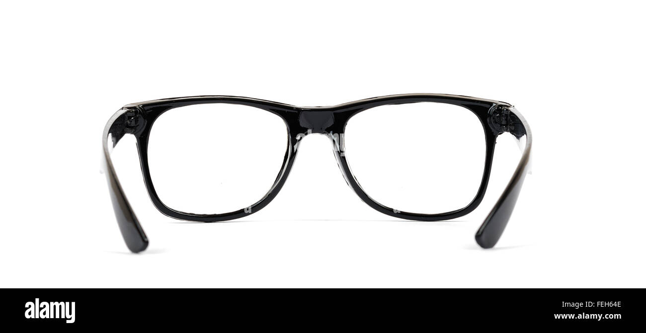 Pair of black eyeglasses Stock Photo - Alamy