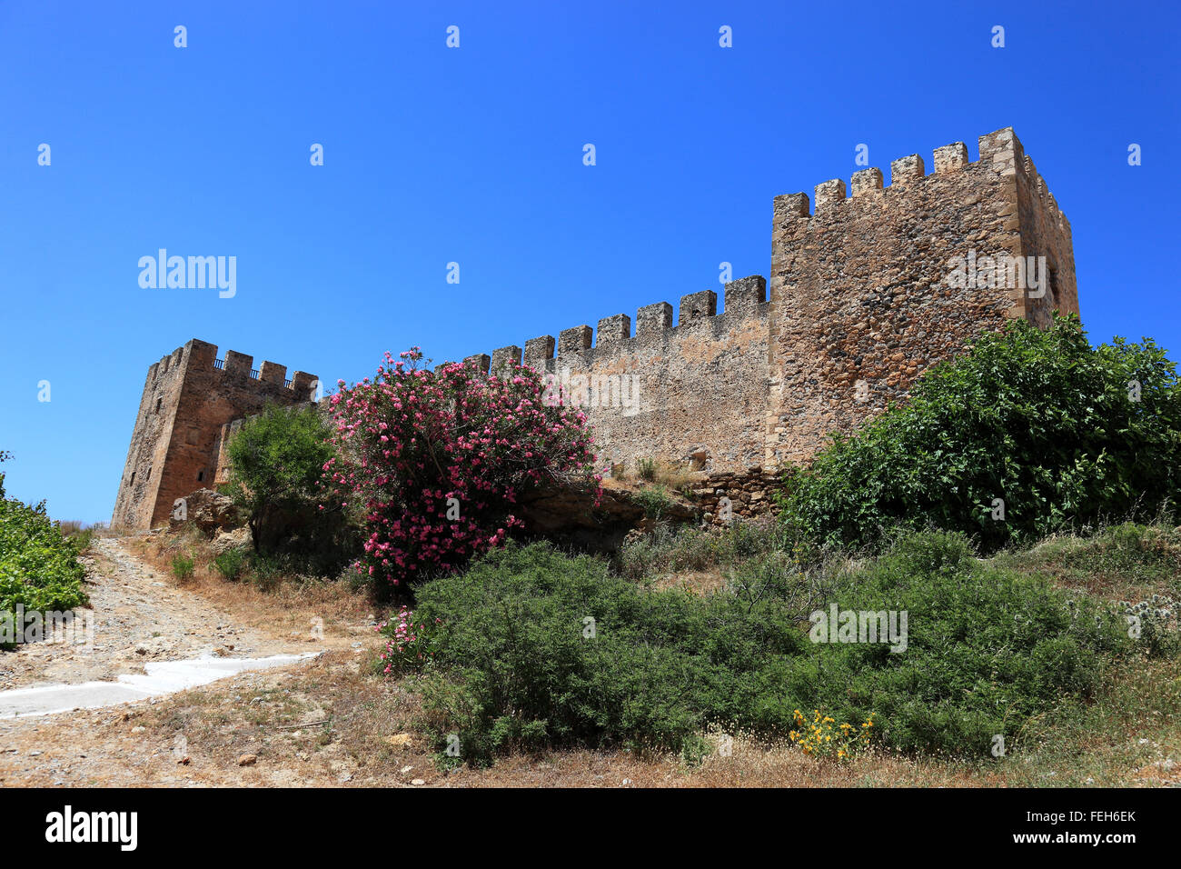 Fortress frangokastello on the south coast hi-res stock photography and ...