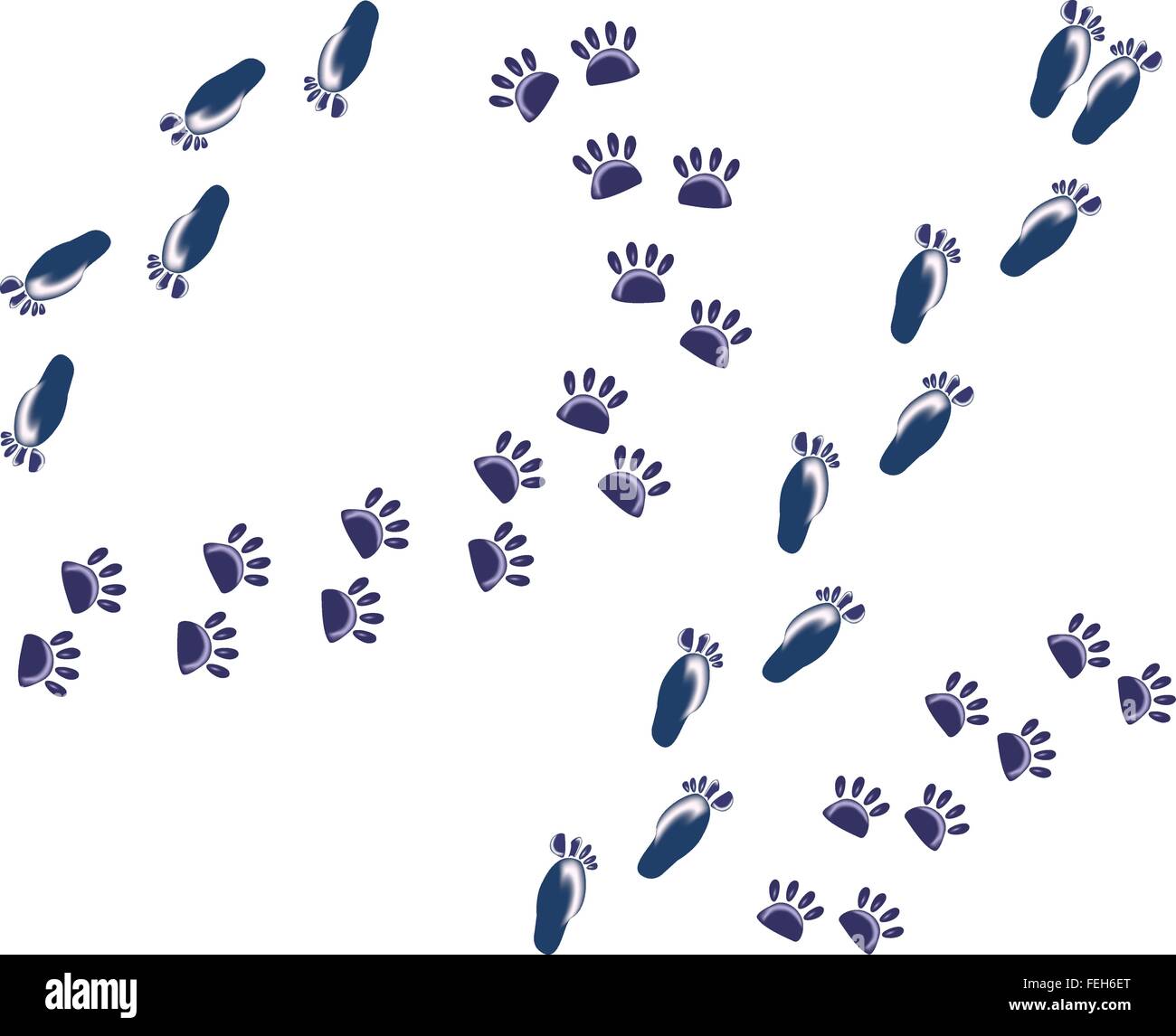 Cartoon human footprints hi-res stock photography and images - Alamy