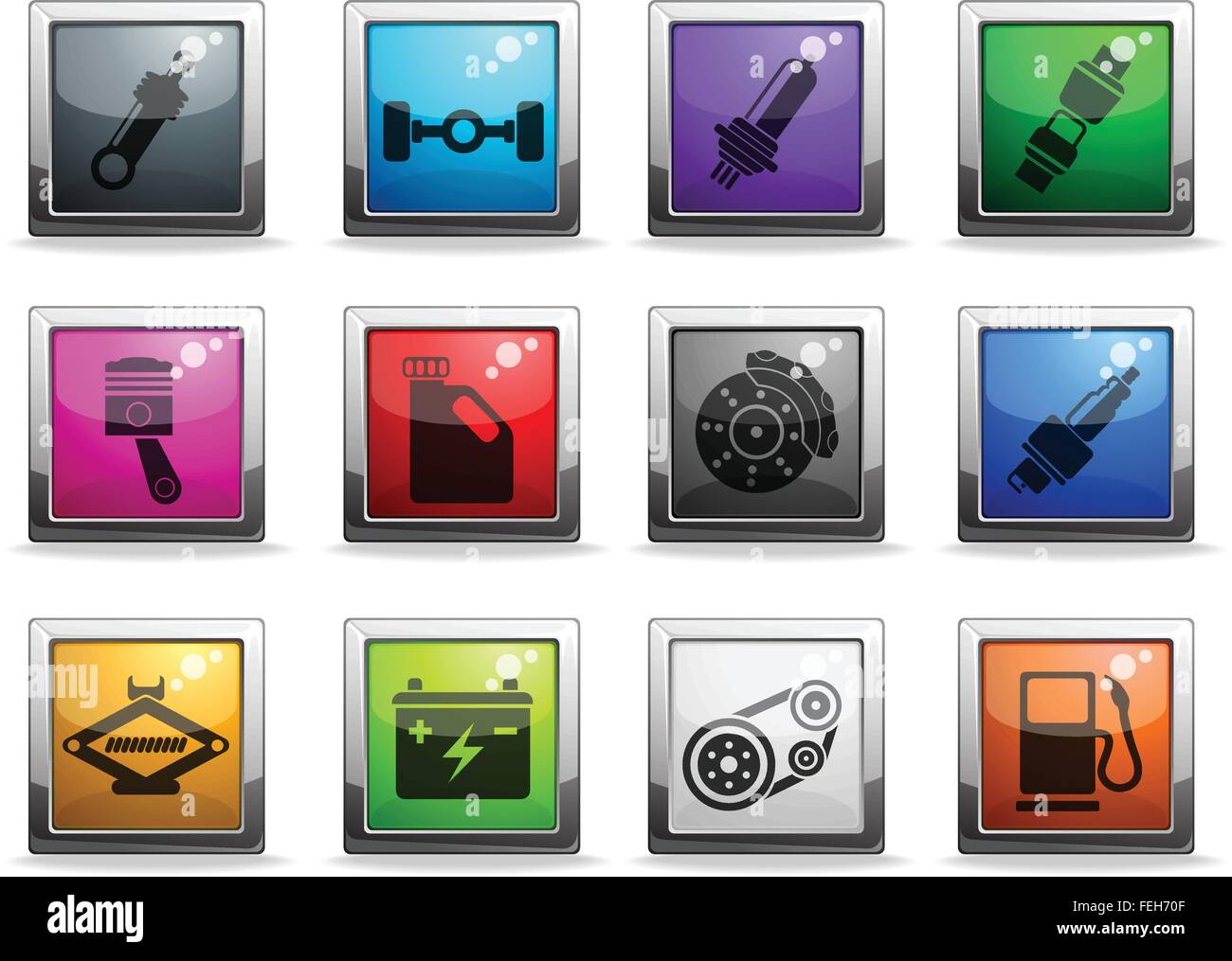 Auto Service Icons set Stock Vector Image & Art - Alamy