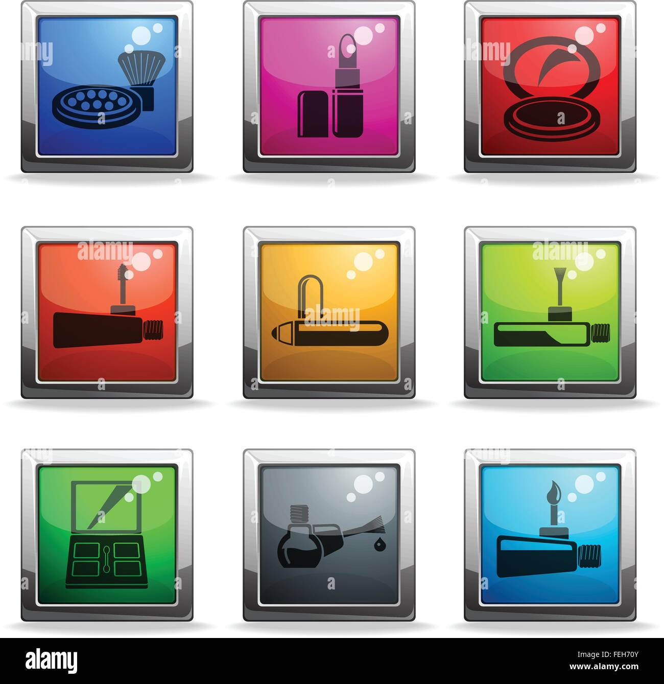 Make-up icons set Stock Vector Image & Art - Alamy