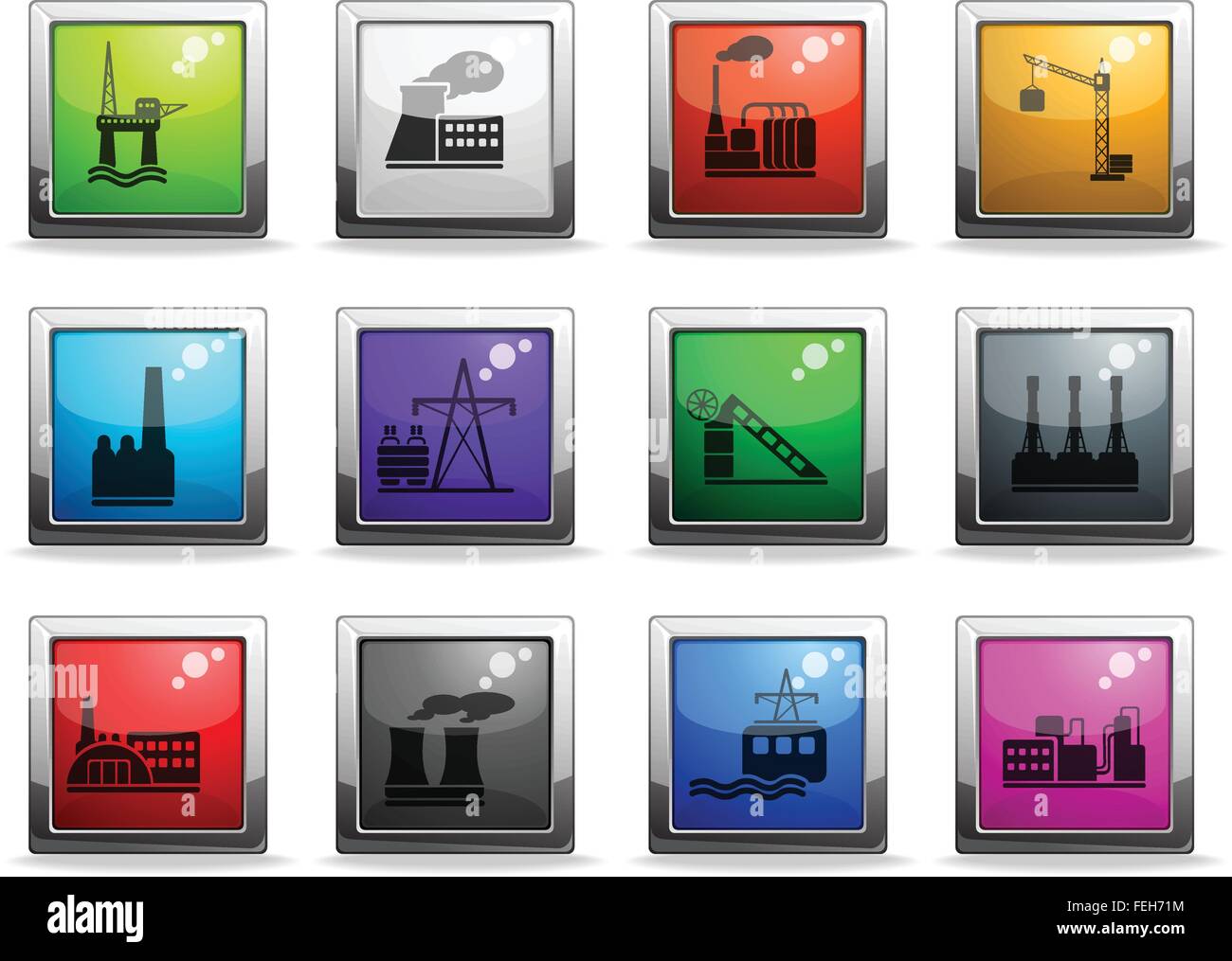 Factory and Industry Symbols Stock Vector Image & Art - Alamy