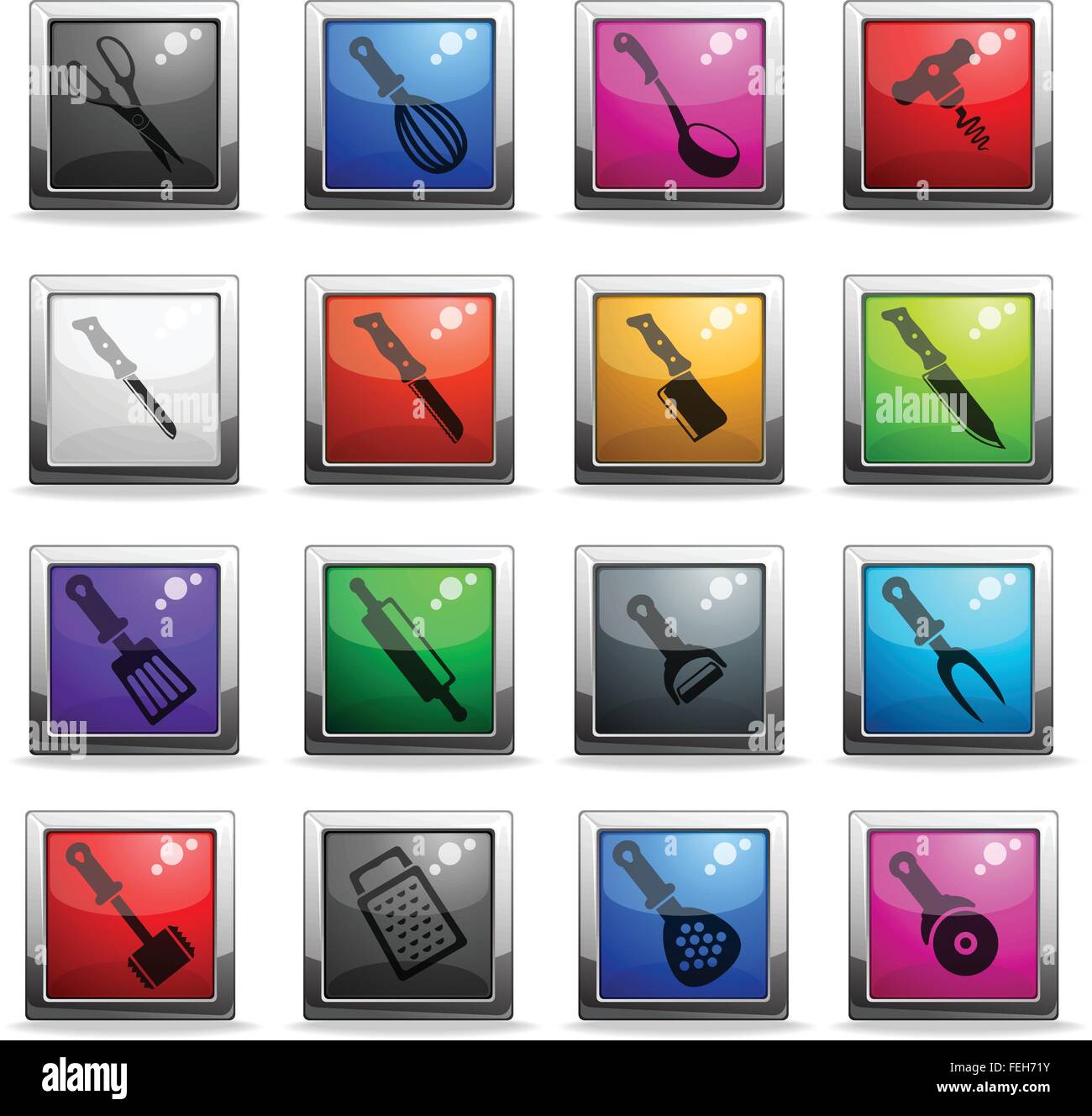 kitchen tools icons set Stock Vector Image & Art - Alamy