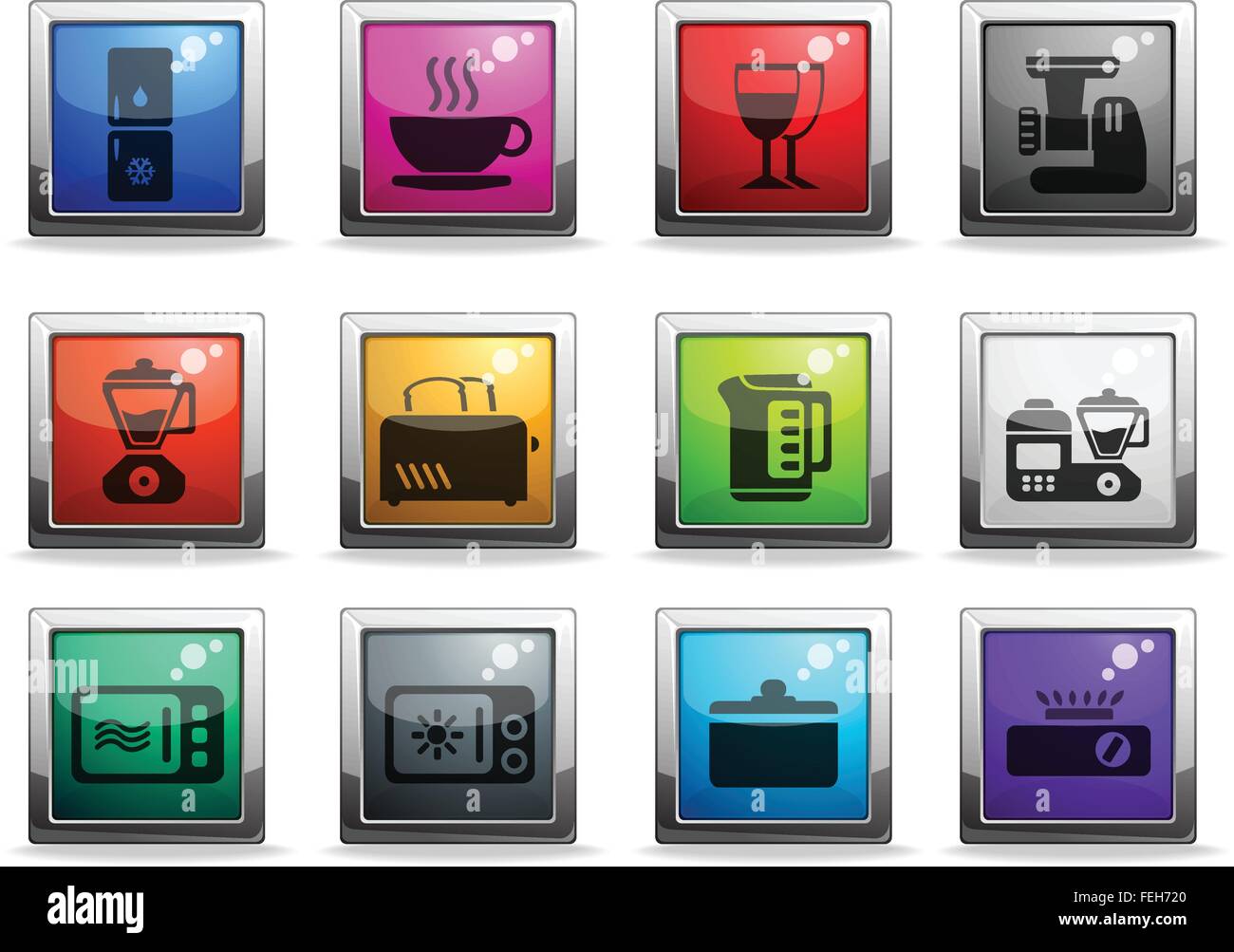 Kitchen Utensils Icon Set Stock Vector Image & Art - Alamy