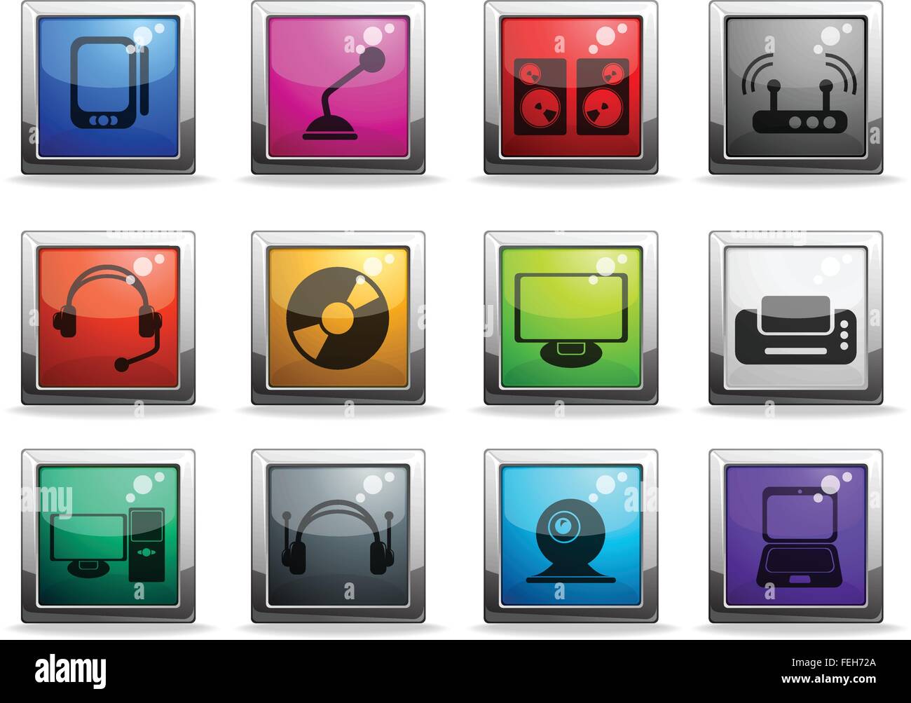 media icons set Stock Vector Image & Art - Alamy