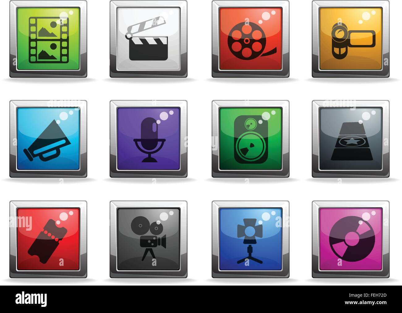 Film Industry Icons Stock Vector Image & Art - Alamy