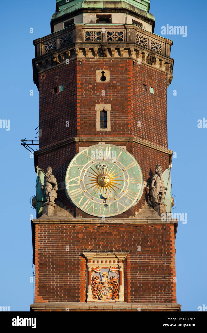 Wroclaw town hall clock tower hi-res stock photography and images - Alamy