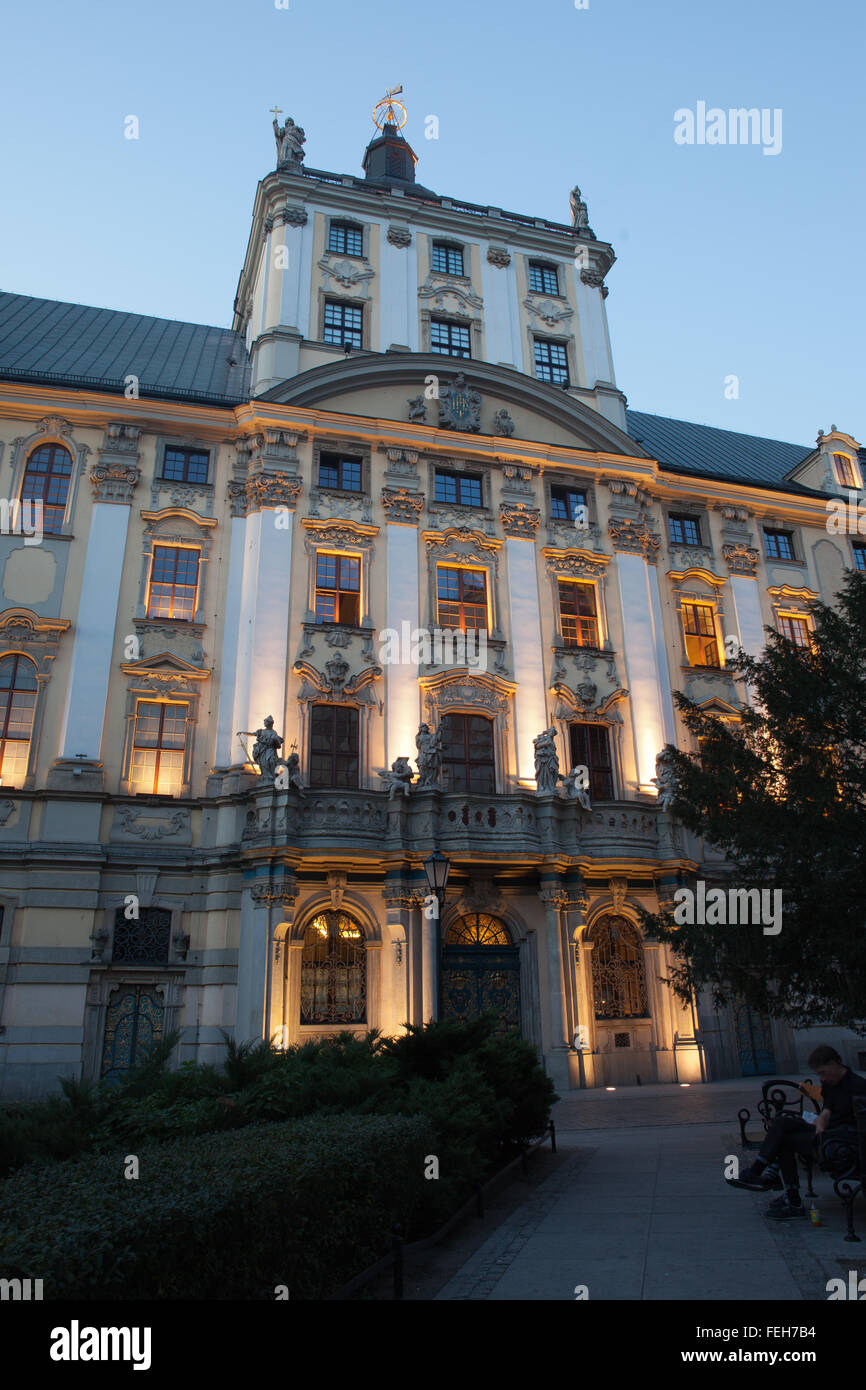 Evening at University of Wroclaw (UWr) (Polish: Uniwersytet Wroclawski ...