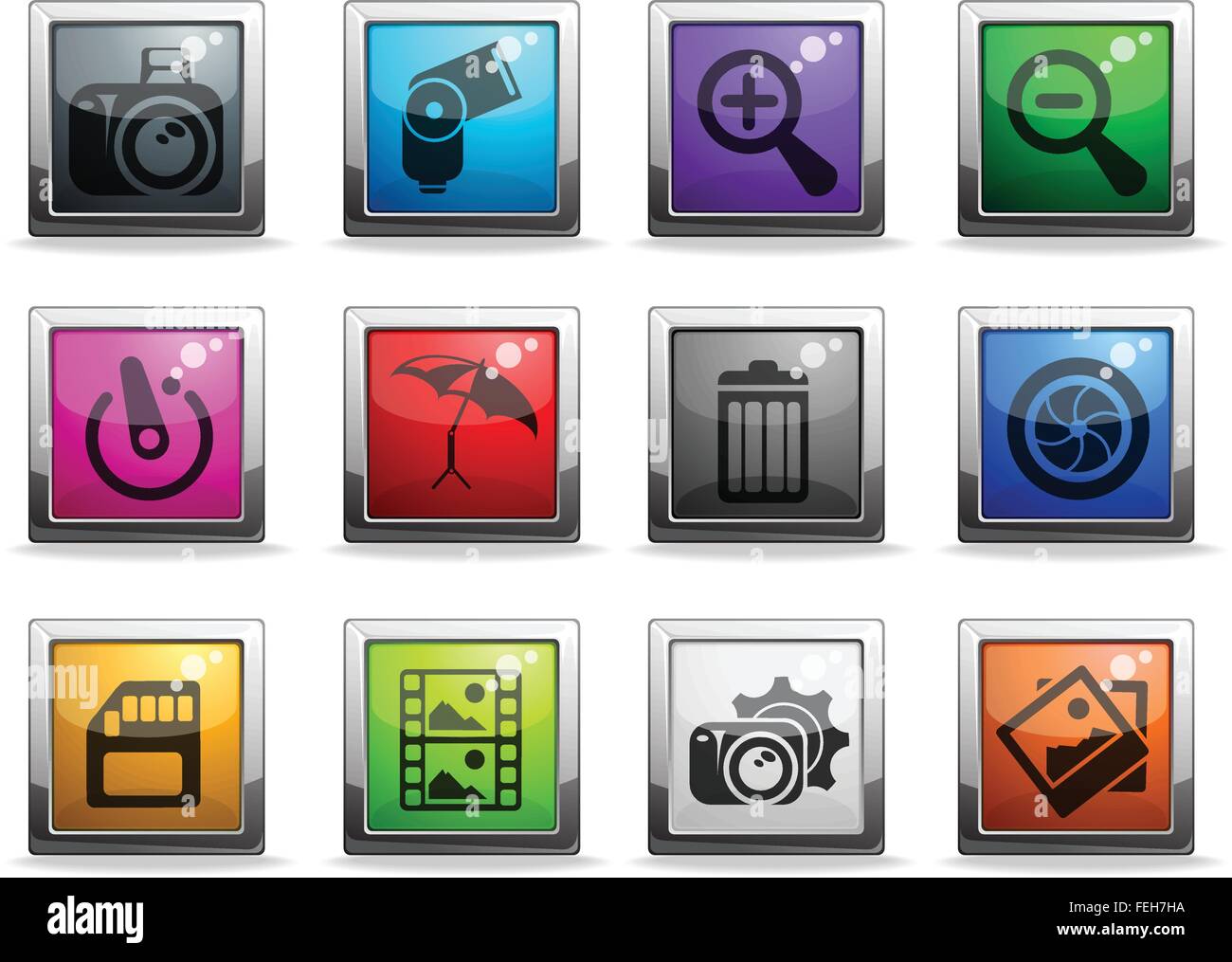 Photography Silhouette Icons Stock Vector Image & Art - Alamy