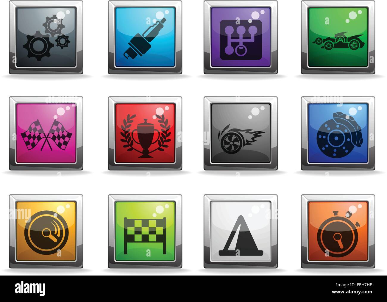 Racing icons set Stock Vector Image & Art - Alamy