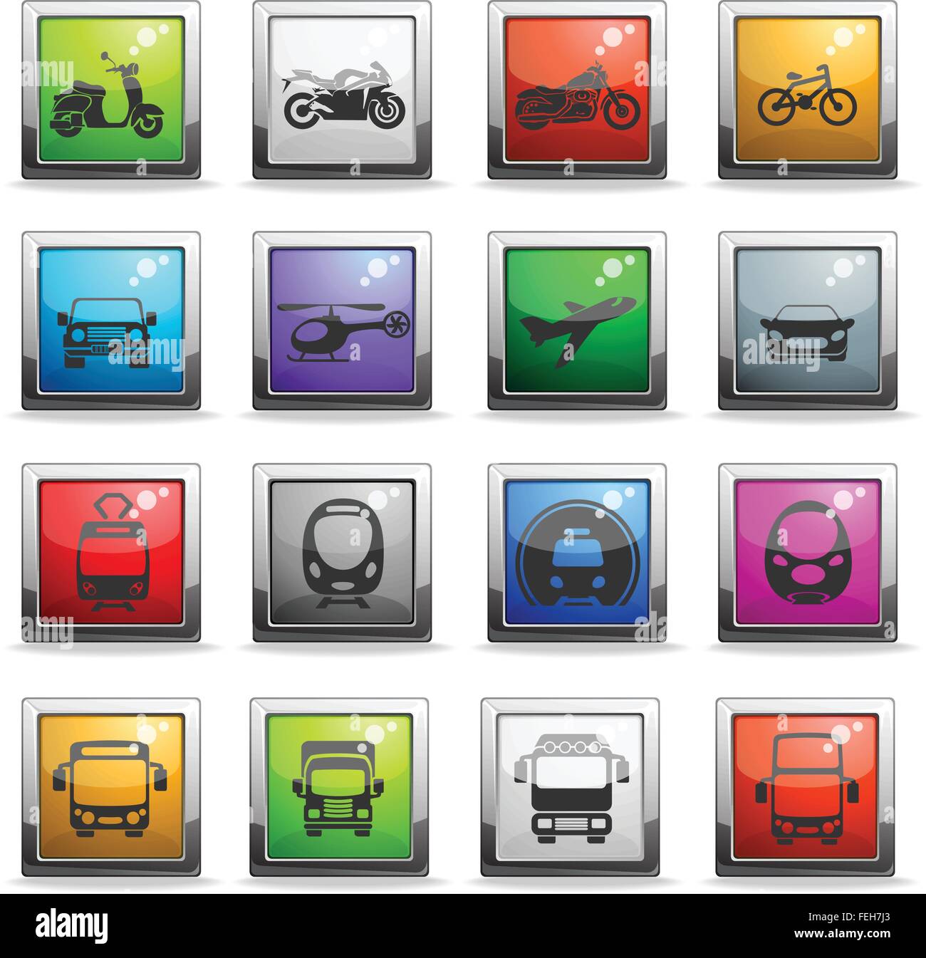 Transport mode icons Stock Vector Image & Art - Alamy