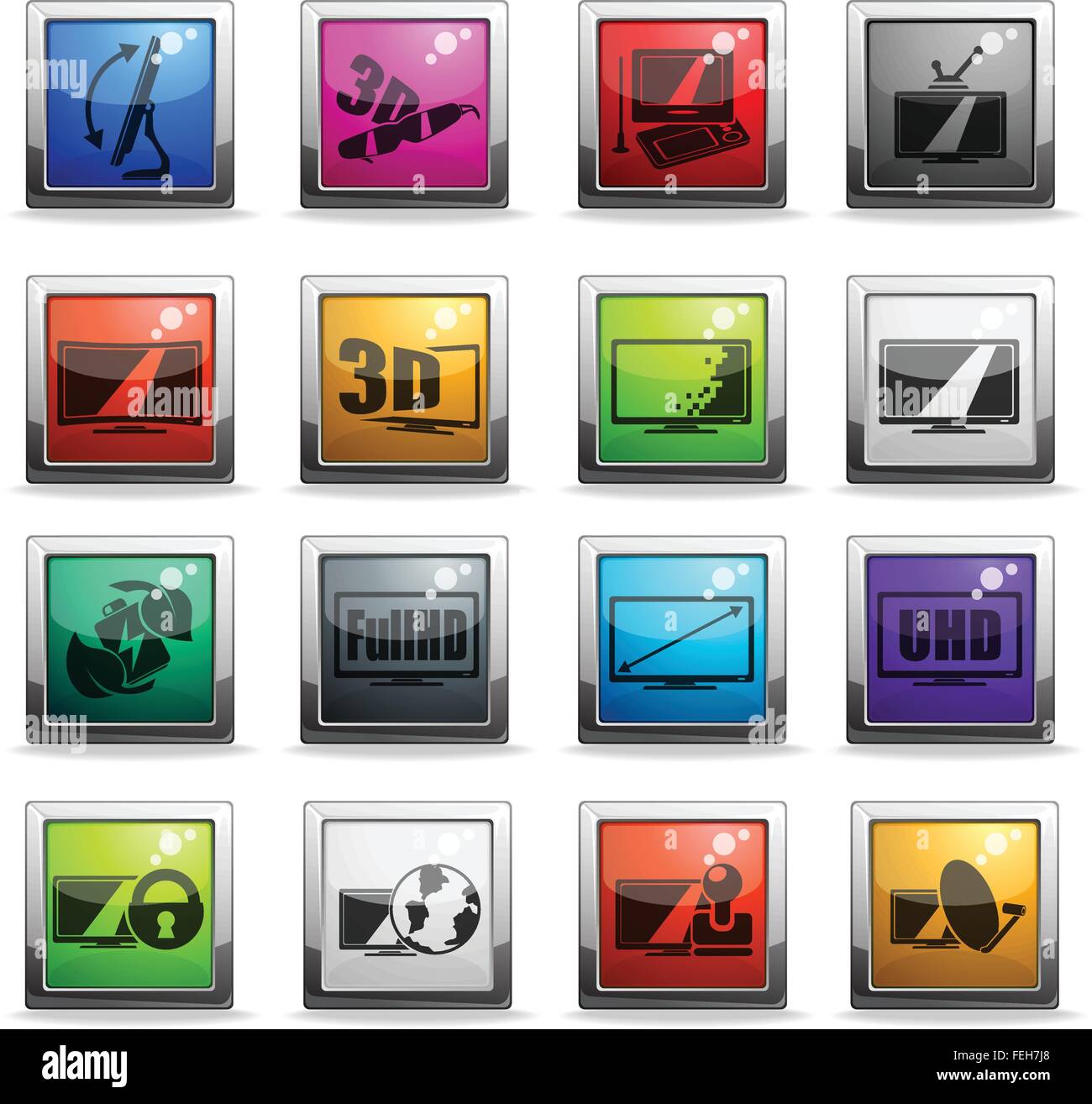 Television screen back Stock Vector Images - Alamy