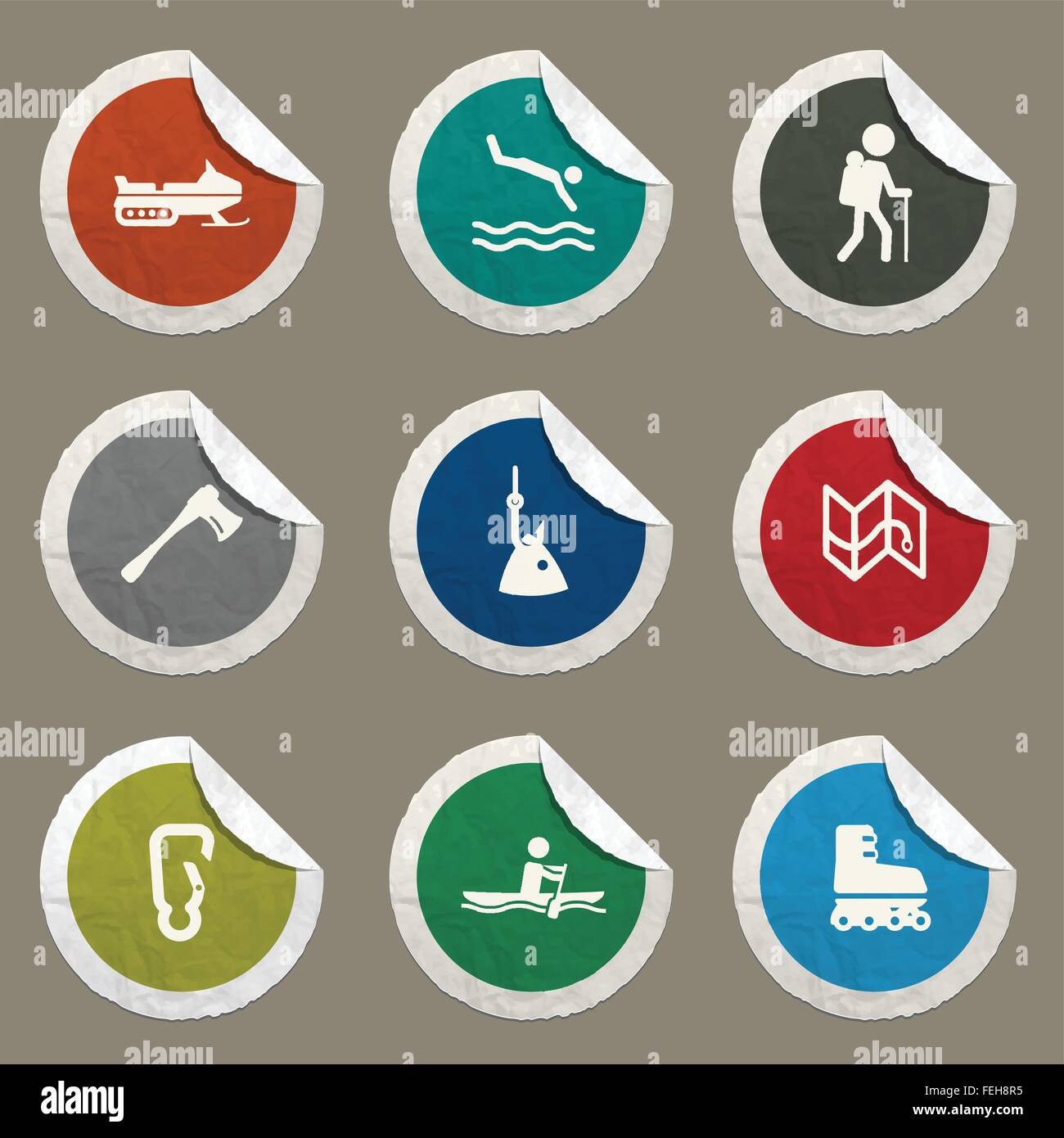 Active recreation icon set Stock Vector Image & Art - Alamy