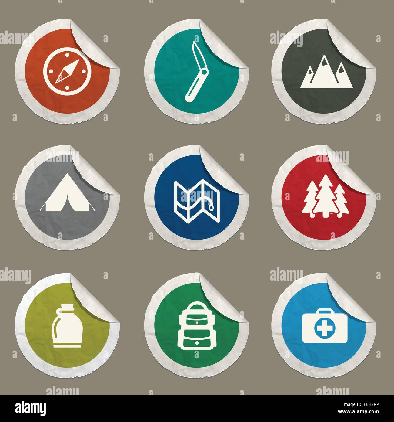 Boy scout simply icons Stock Vector Image & Art - Alamy