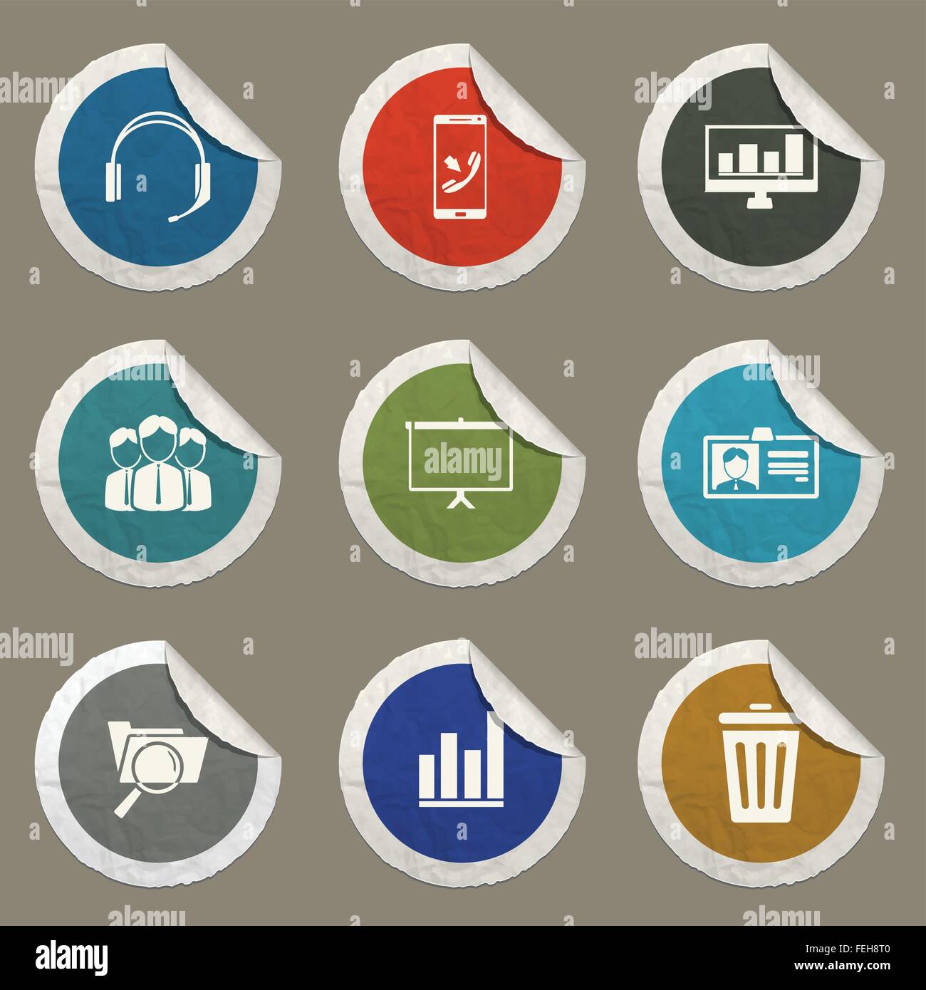 Business simple icons Stock Vector Image & Art - Alamy