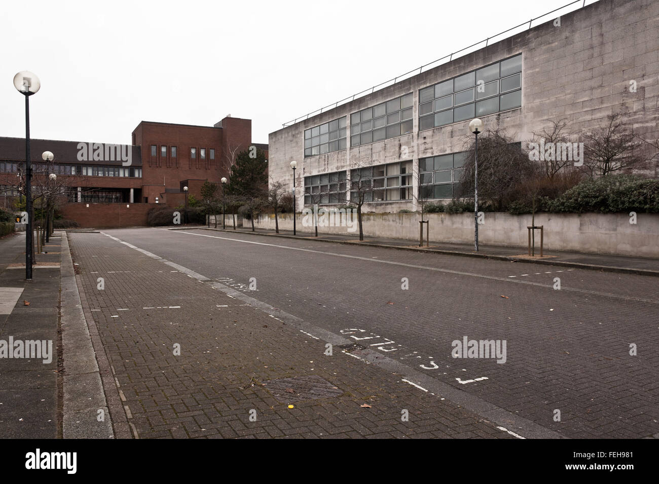 Empty parking spaces next to the Police Station and Courts in Central ...