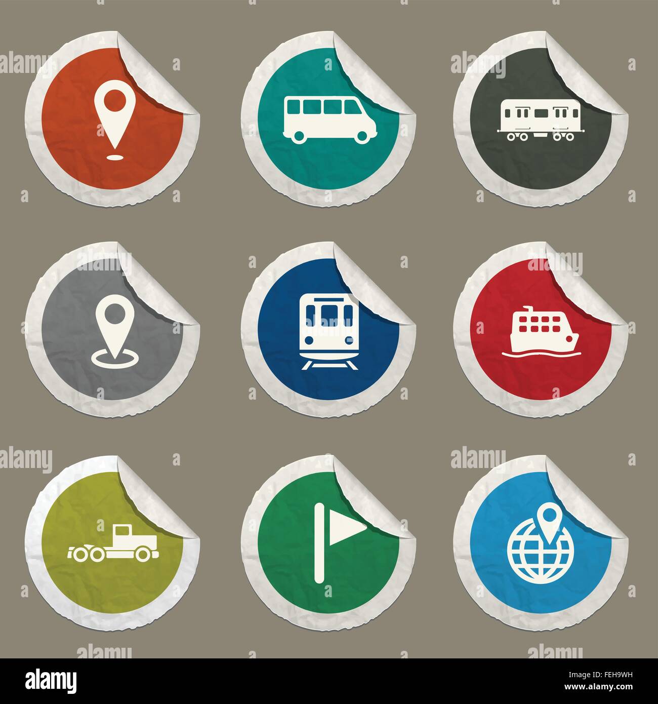 Navigation simply icons Stock Vector Image & Art - Alamy
