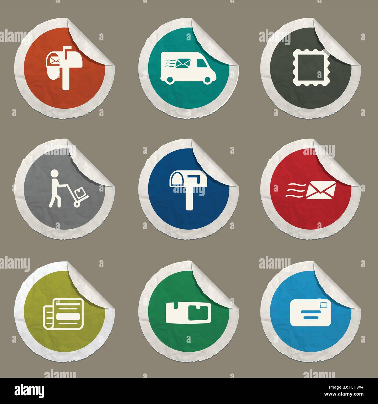 Post service simply icons Stock Vector Image & Art - Alamy