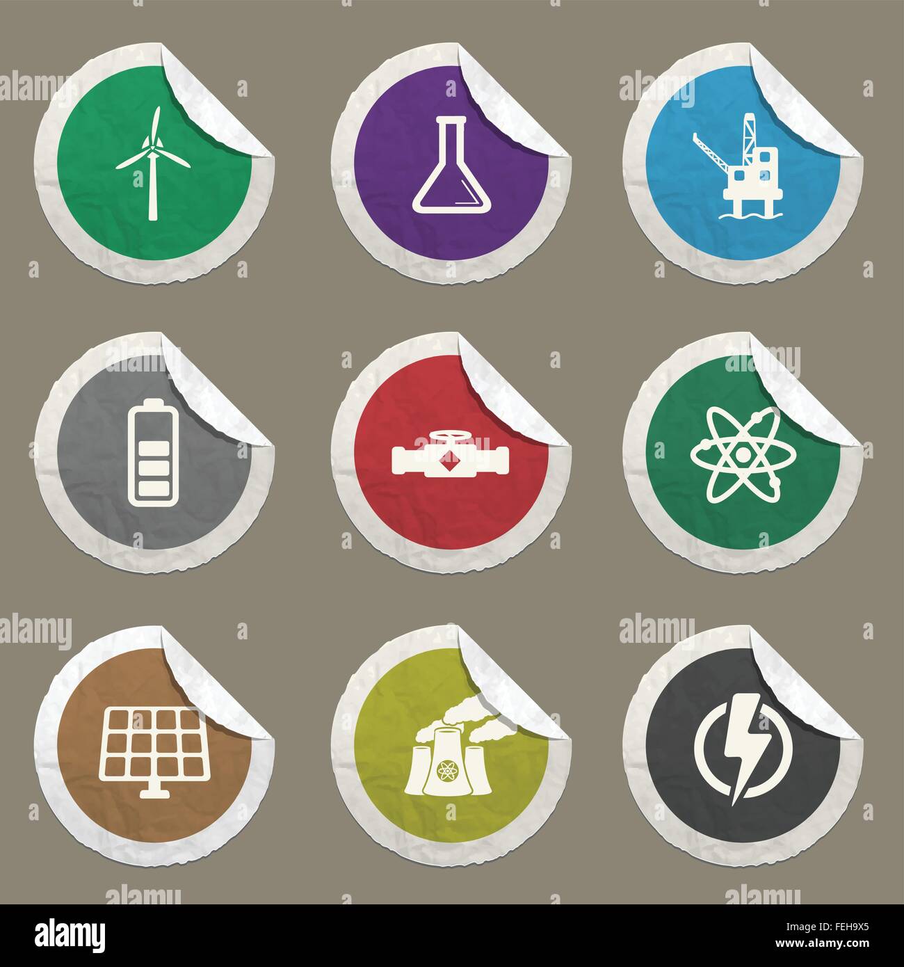 Power generation simply icons Stock Vector Image & Art - Alamy