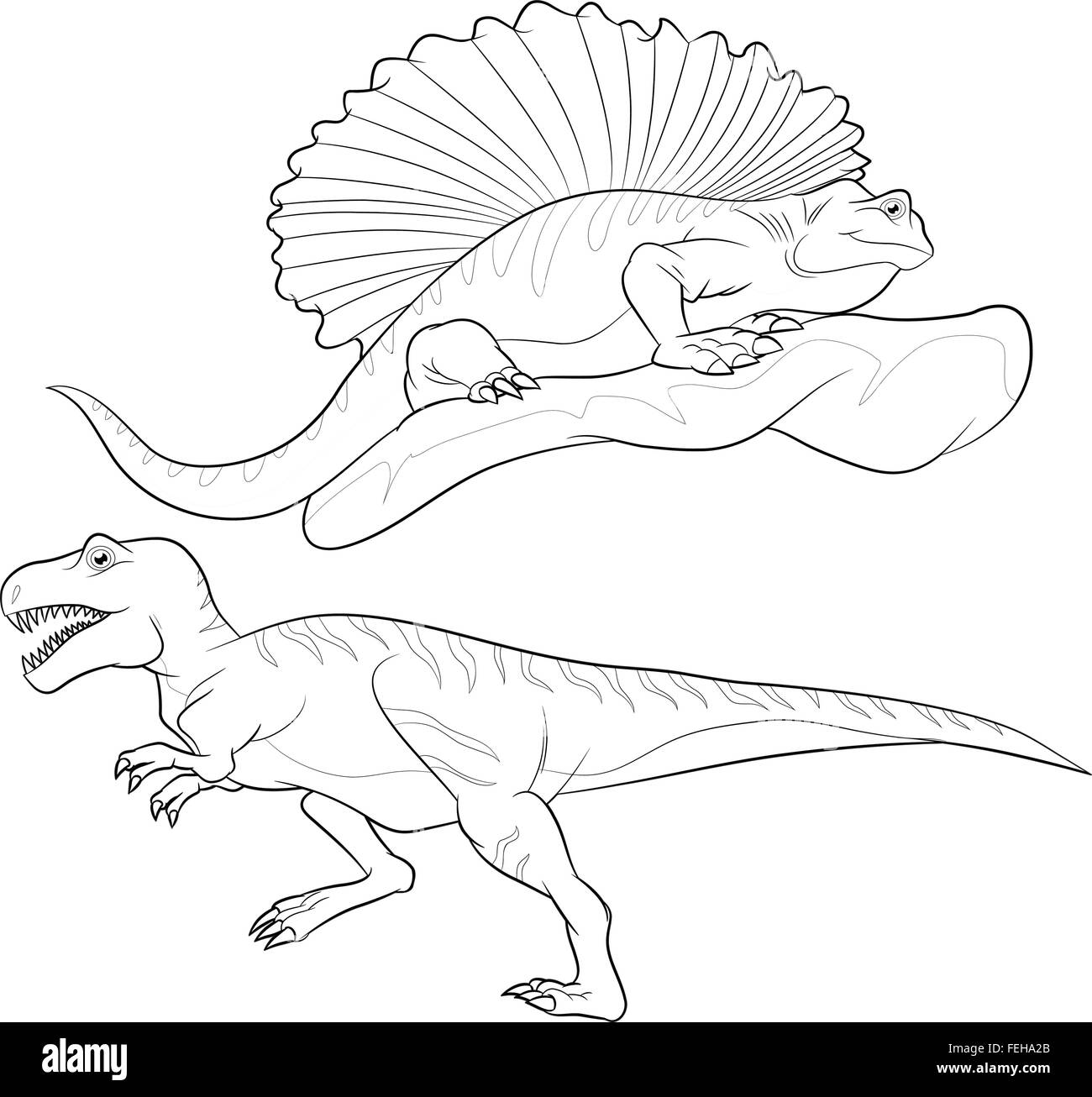 Cute group Dinosaurs vector cartoon many actions.Tyrannosaurus ...