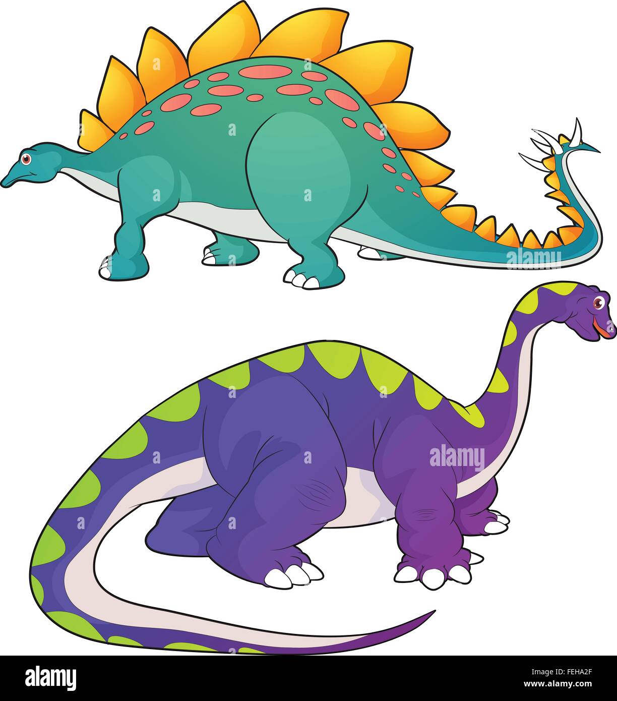 Cute group Dinosaurs vector cartoon many actions.Tyrannosaurus ...