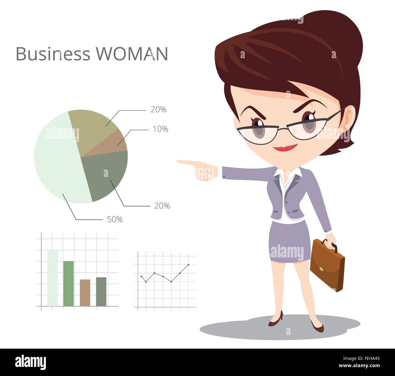 Cartoon business meeting chart showing Cut Out Stock Images & Pictures ...