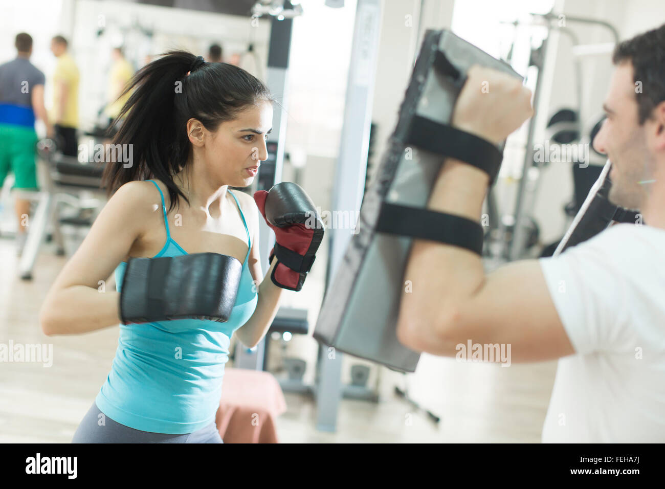 Young girl boxing hi-res stock photography and images - Alamy