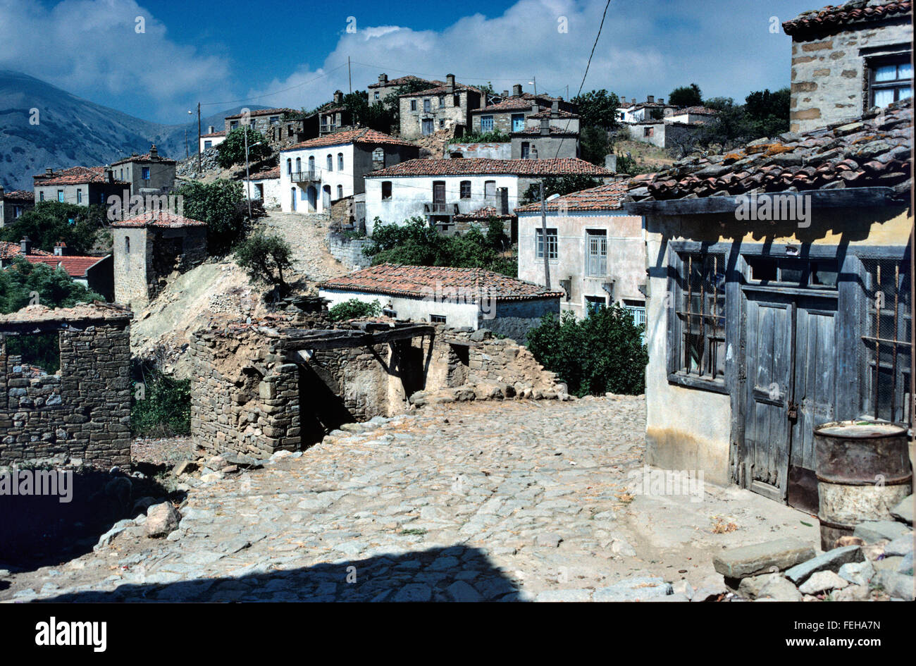 Former Greek Village of Tepeköy on the Island of Gokceada, formerly ...
