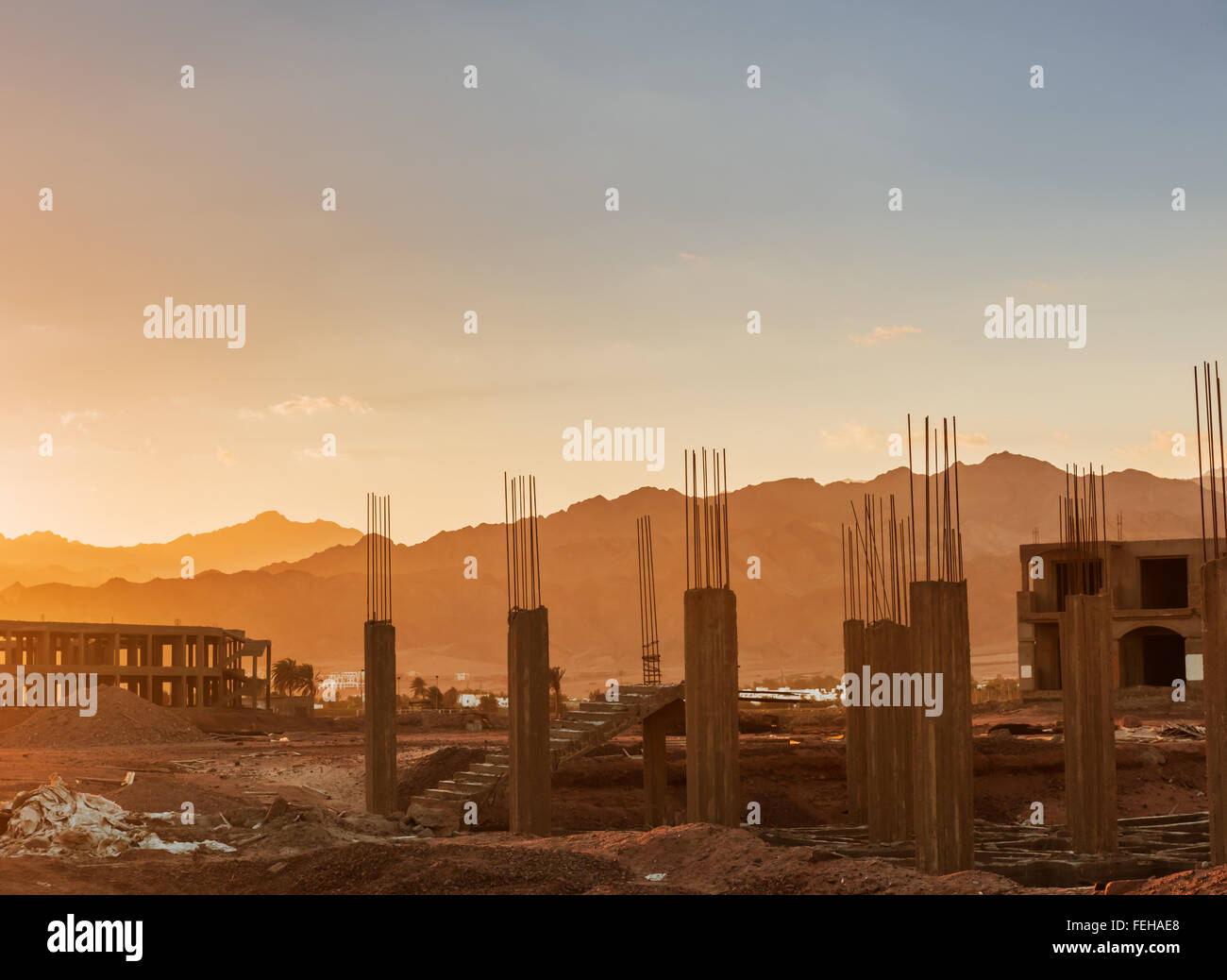 Uncompleted Resort Building, abandoned in Egypt Stock Photo - Alamy