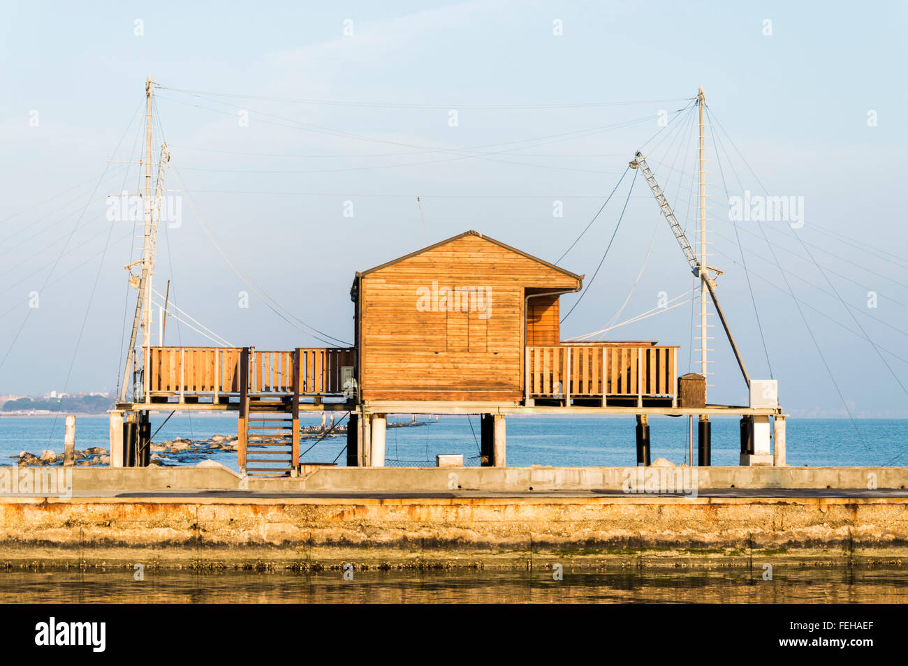 Fishing hut panorama Stock Photo - Alamy
